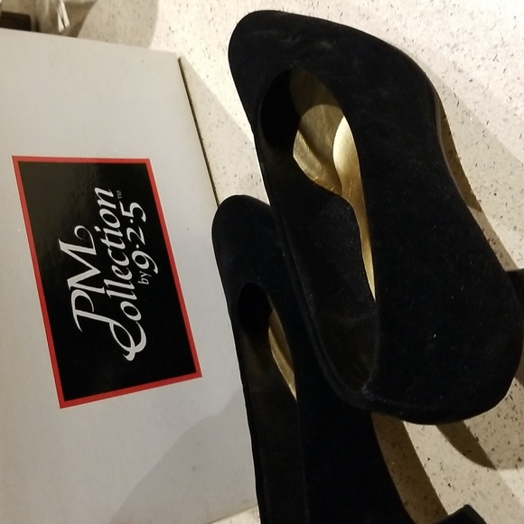 PM Collection | Shoes | Pm Collection 95m Black Velvet Jane Nwts | Poshmark